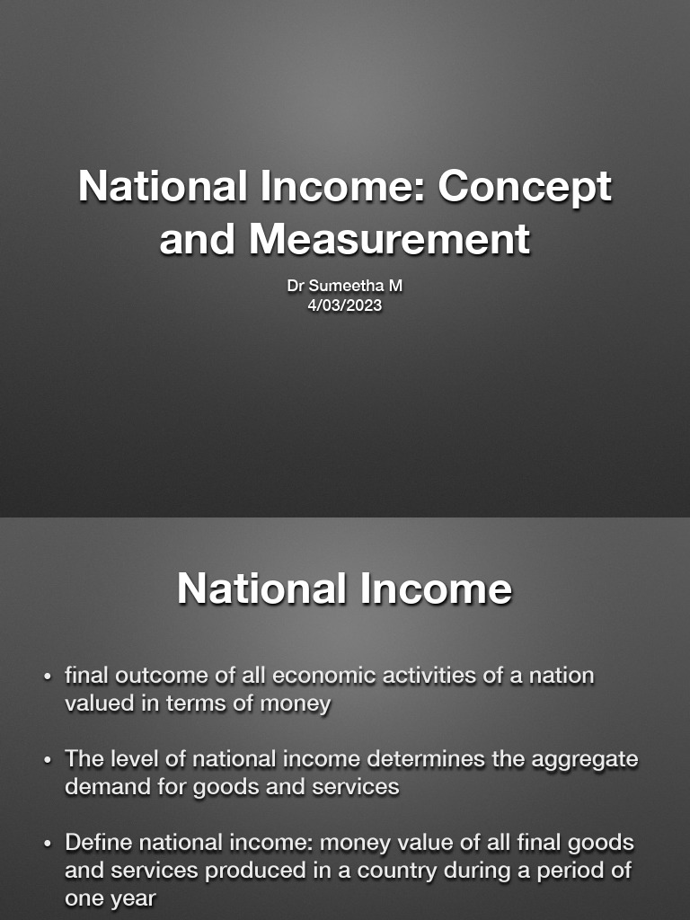 9-Concepts of National Income-08!01!2025 | PDF | Measures Of National ...