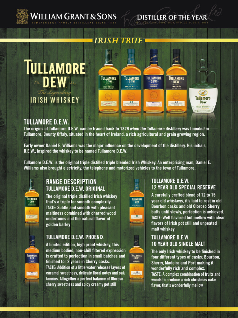 Tullamore D.E.W. Whiskey Overview | PDF | Whisky | Bourbon Whiskey