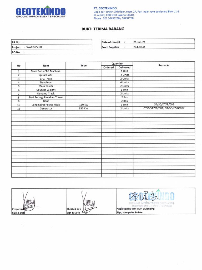 BTB P44DK44 - Warehouse 21.06.2021 | PDF
