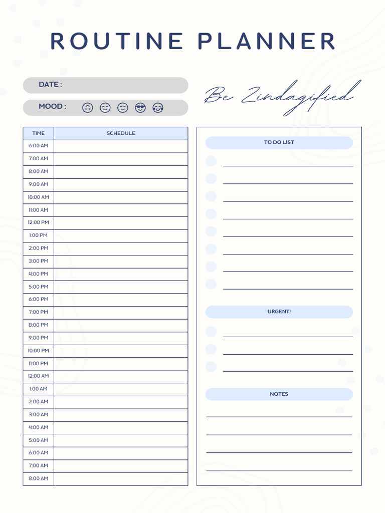 Simple Routine Planner | PDF