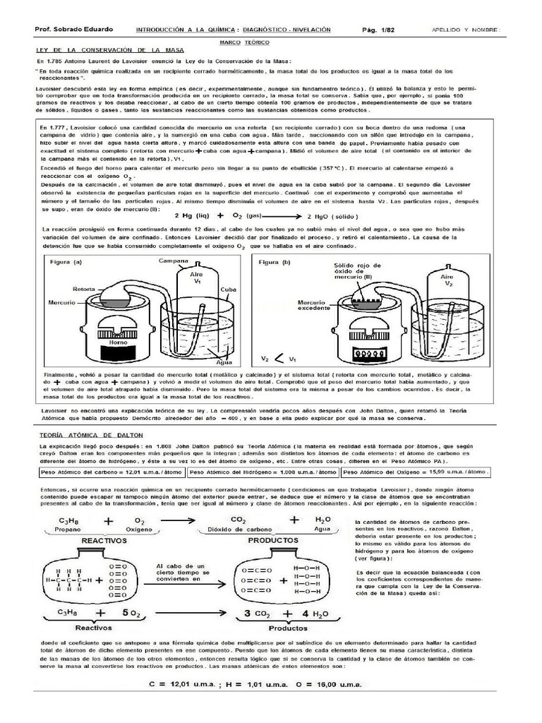 Introducción A La Química 2023 (Primera Parte) | PDF