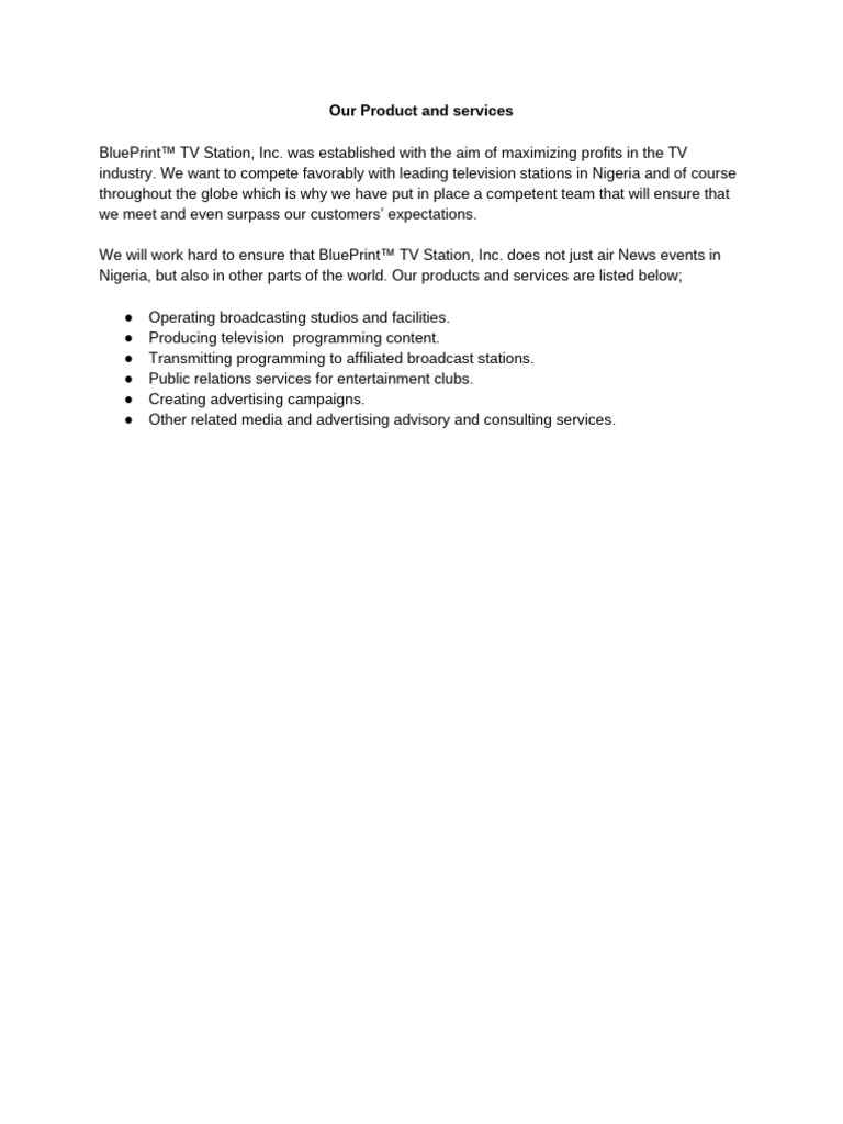 Our Product and Services | PDF