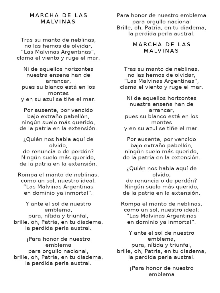 Marcha de Las Malvinas | PDF