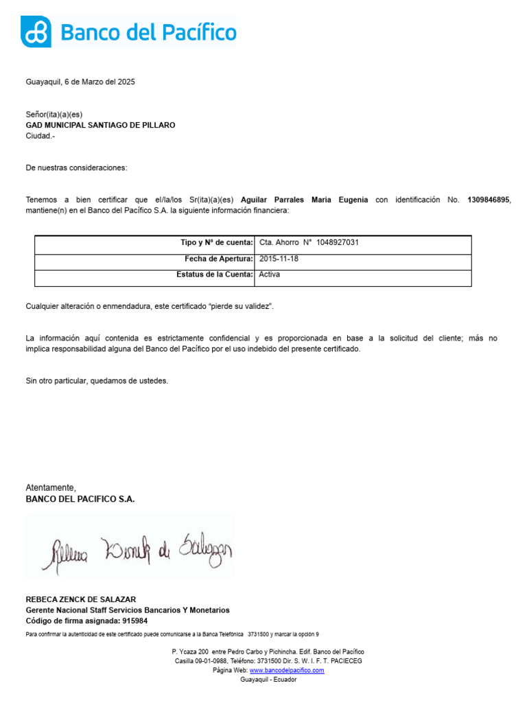 Certifica Do BDP 6142949654 | PDF