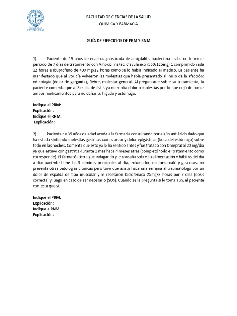 Gua de Ejercicios de PRM y RNM | PDF | Hipertensión | Presión sanguínea