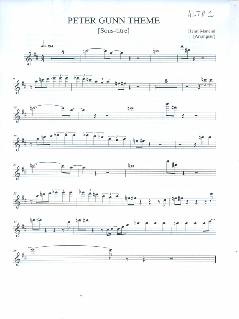 Peter Gunn Theme (1) | PDF