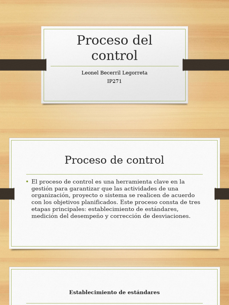 Proceso de Control en Gestión Empresarial | PDF | Indicador de ...