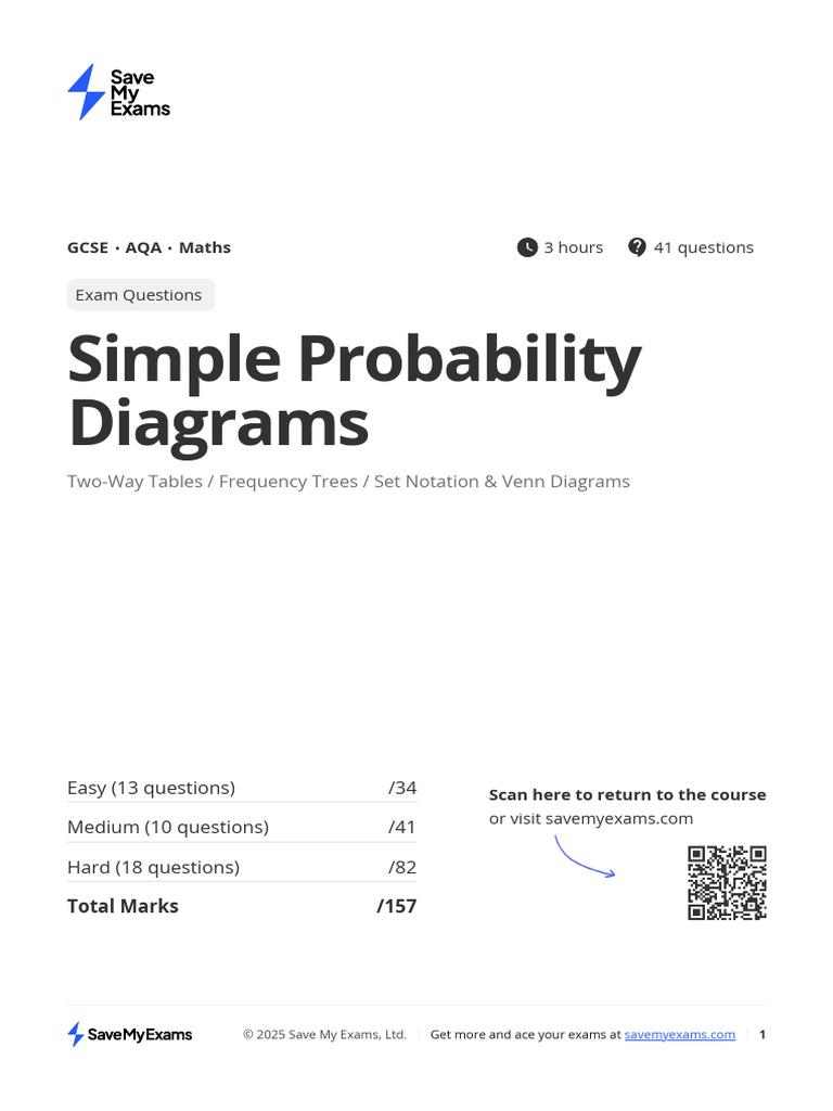 GCSE Maths: Probability Exam Questions | PDF | Chocolate