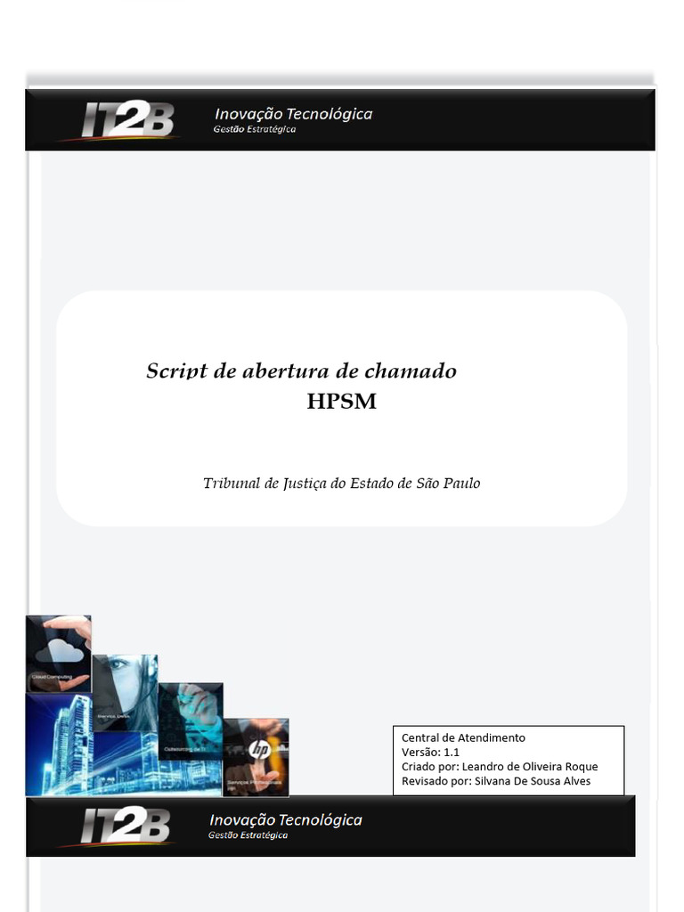 Script HPSM versão_1.1 (1) | PDF | Agendamento (informática)