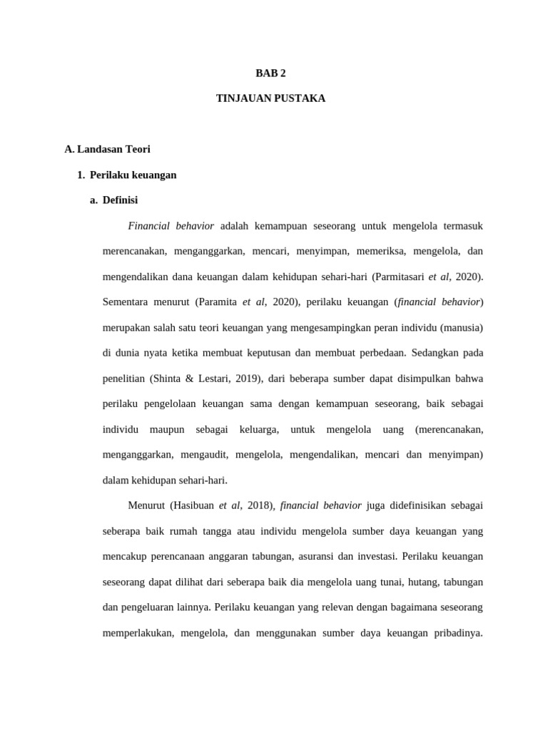 Perilaku Keuangan dan Pendidikan | PDF
