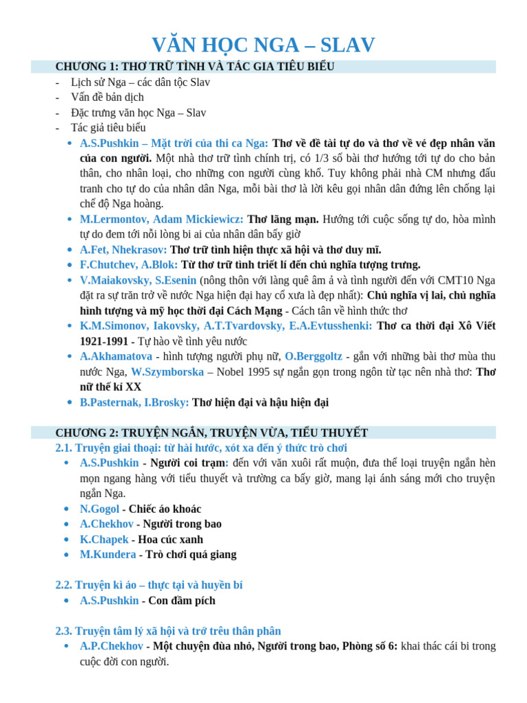 VĂN HỌC NGA | PDF