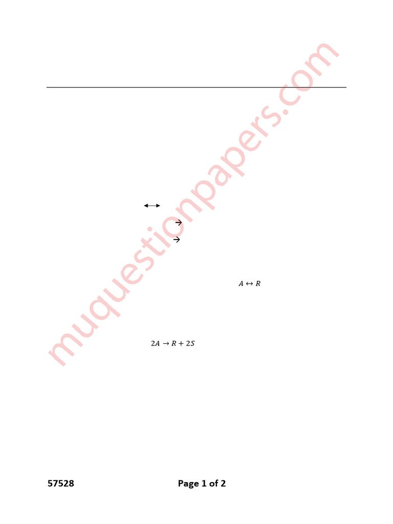 Be - Chemical Engineering - Semester 5 - 2024 - May - Chemical Reaction ...