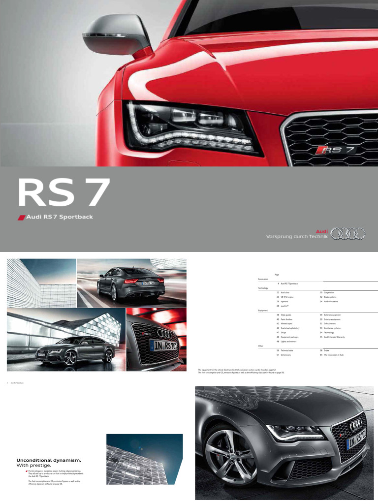Audi RS7 2013 | PDF | Audi | Engines