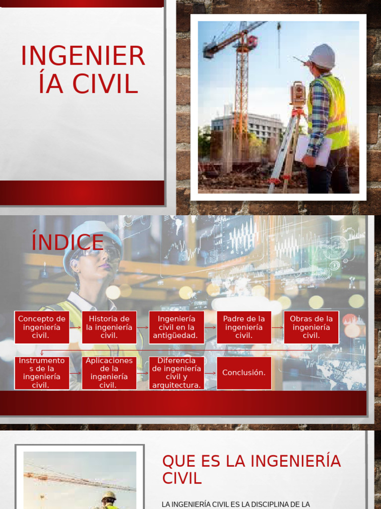 Historia y Aplicaciones de la Ingeniería Civil | PDF | Ingeniero civil ...