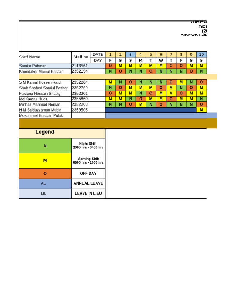 DAC APT Staff Roster Dec'2023. | PDF