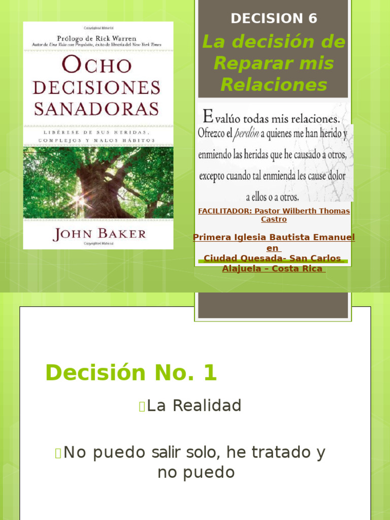 8-Decisiones-Sanadoras-Decido-Reparar-Mis-Relaciones Cap. 6 | PDF | Pecado | Perdón