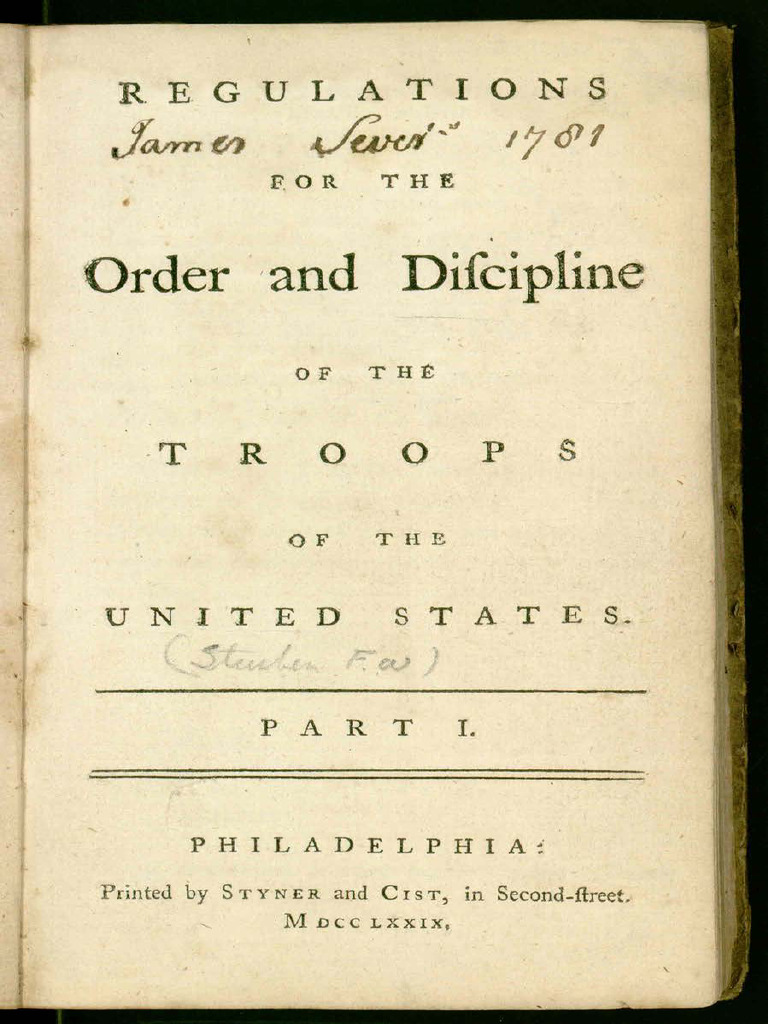 Von Steuben Blue Book | PDF