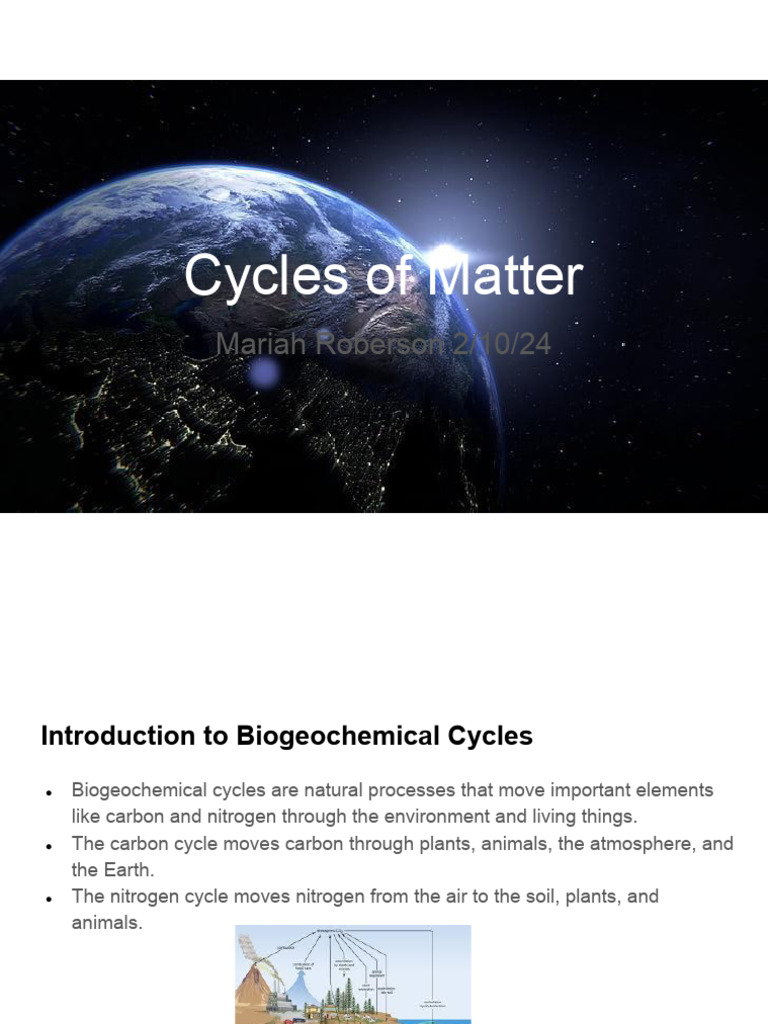 Cycles of Matter PDF | PDF | Earth Sciences | Natural Environment