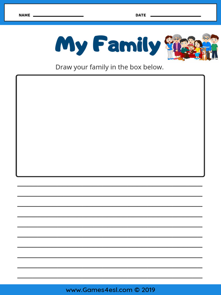 Family Worksheet Draw Your Family | PDF