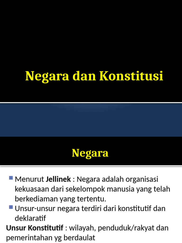 Negara Dan Konstitusi | PDF