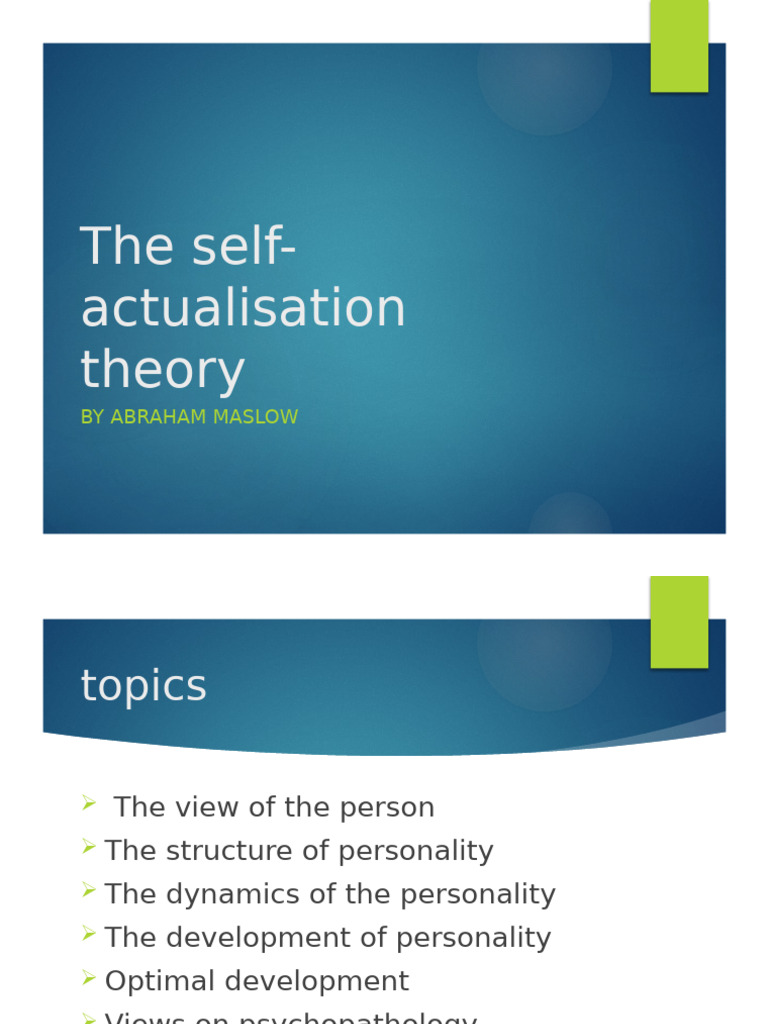Understanding Maslow's Self-Actualization Theory | PDF | Motivation ...