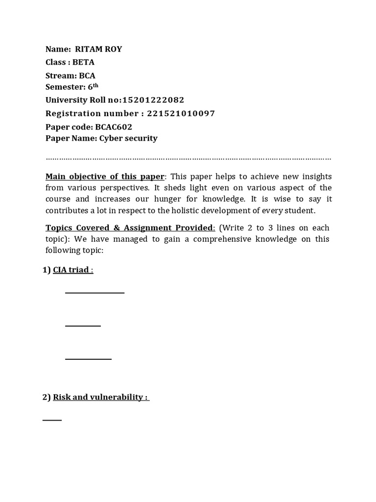 Ca2 Bcac602 | PDF | Security | Computer Security