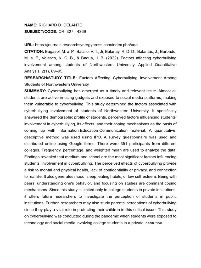 Delante Richard | PDF