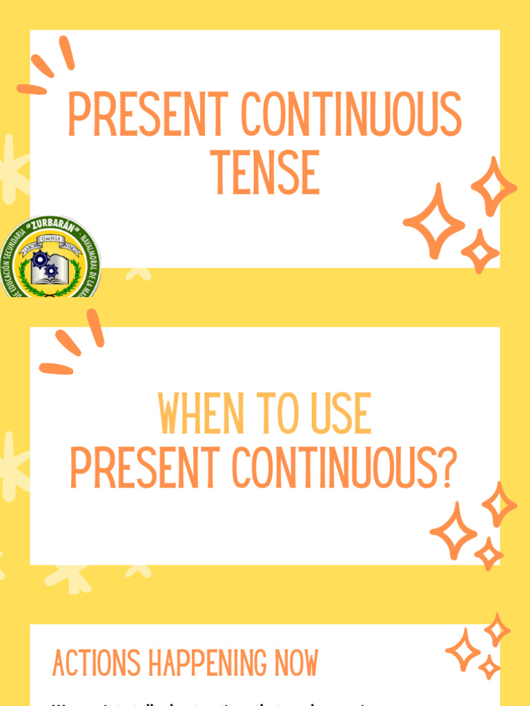 Present Continuous Presentation | PDF