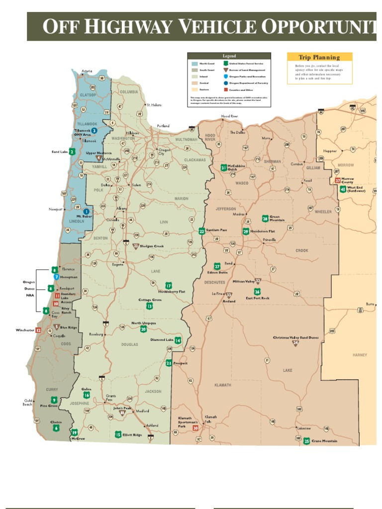 Atv Map Oregon | Trail | United States Forest Service