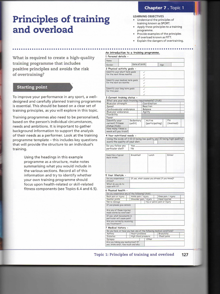 Training Principles: SPORT & FITT Explained | PDF