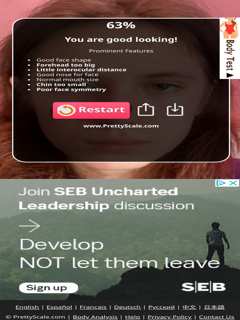 Am I Pretty or Ugly Face Beauty Analysis Test 2 | PDF