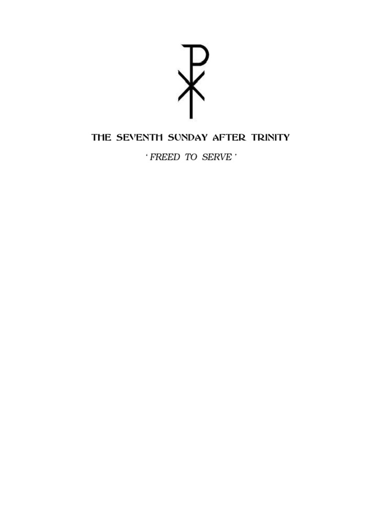 7th Sunday After Trinity | PDF | Jesus | Sin