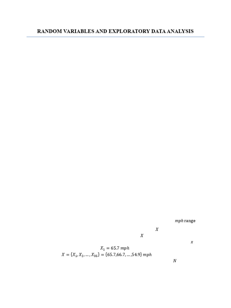 Random Variables and Exploratory Data Analysis | PDF | Statistics ...