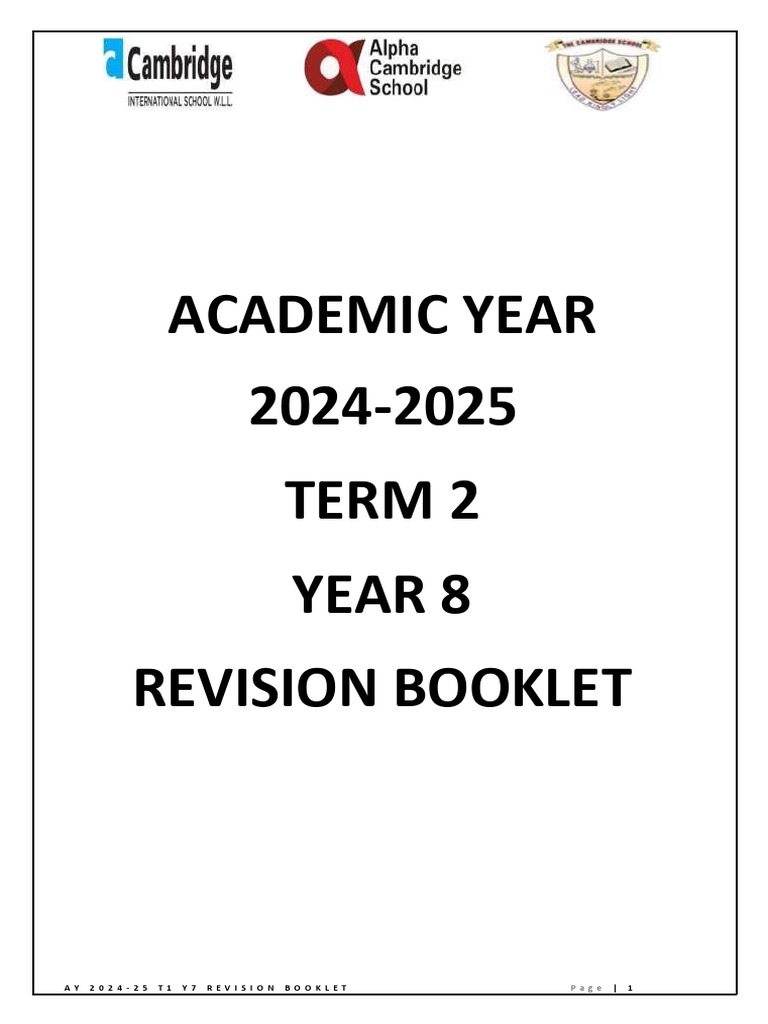 Ay 24-25 T2 Y8 Revision Booklet MS | PDF | The Adventure Of The ...