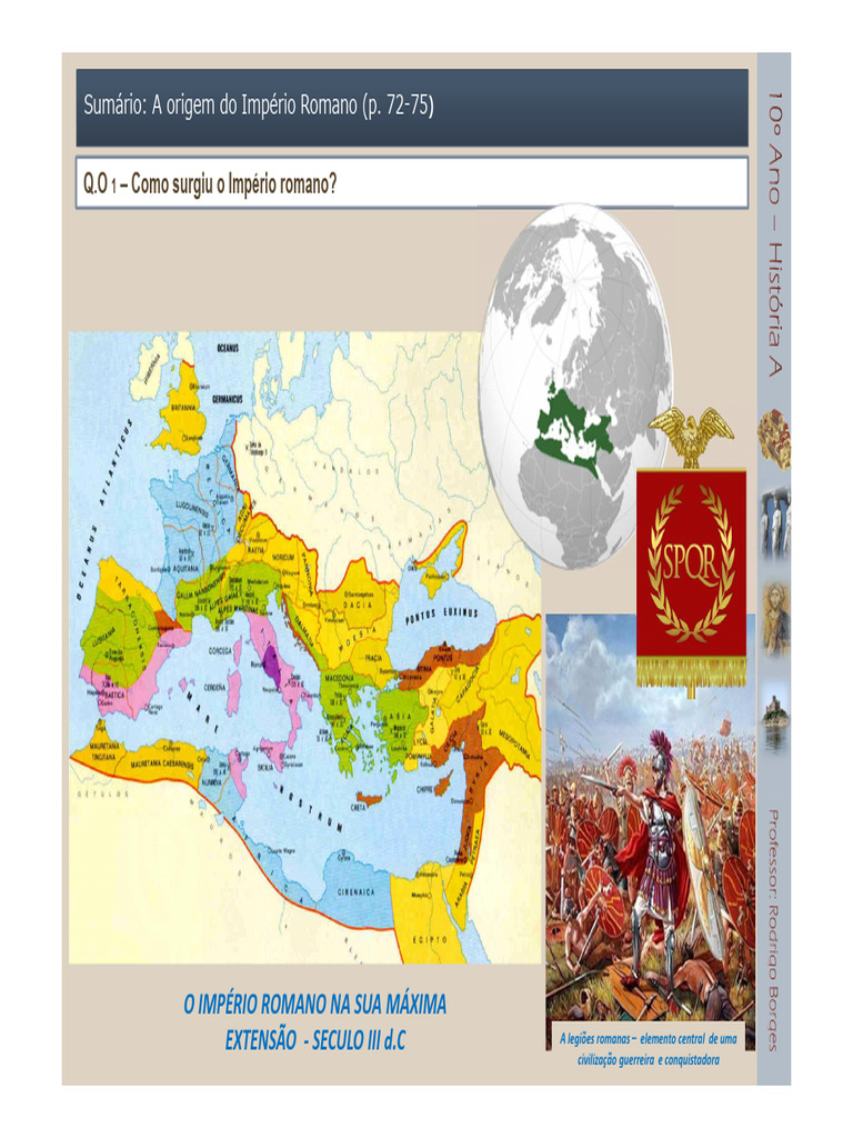 Aula nº 09 - A origem do império romano | PDF | Roma | Roma Antiga