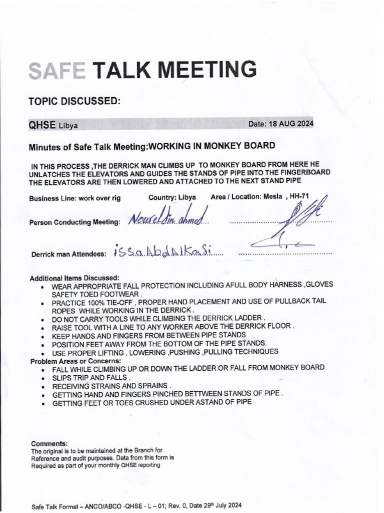 Derrick Induction Pdf