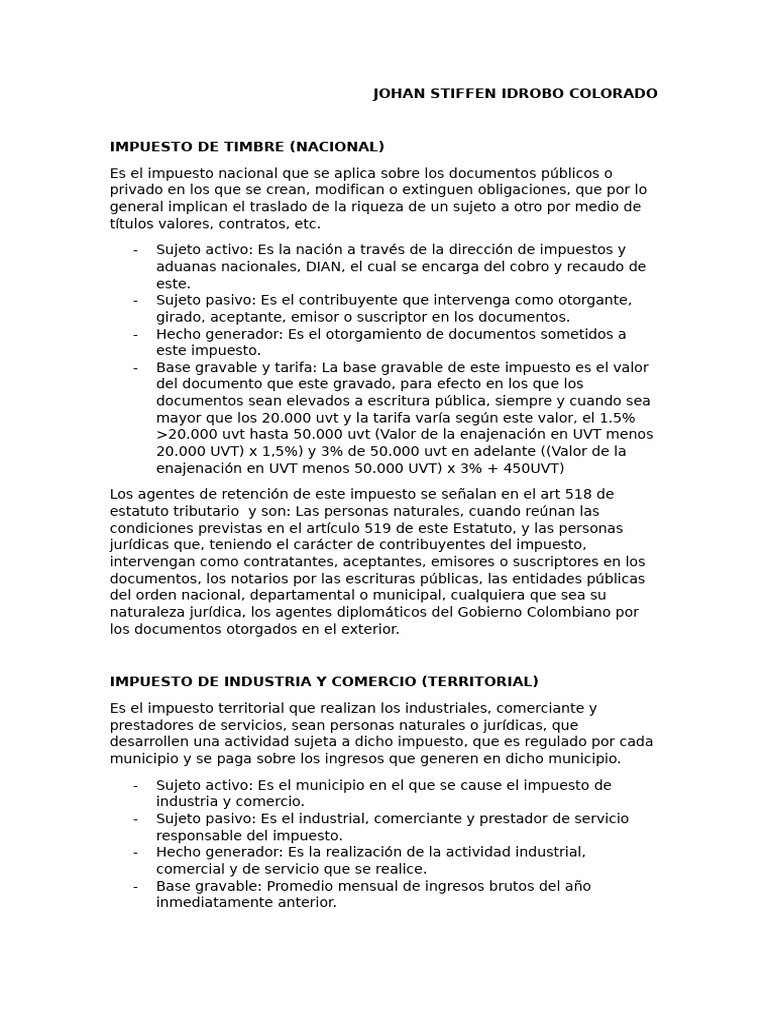 Elementos Del Tributo JOHAN | PDF | Impuestos | Ahorro