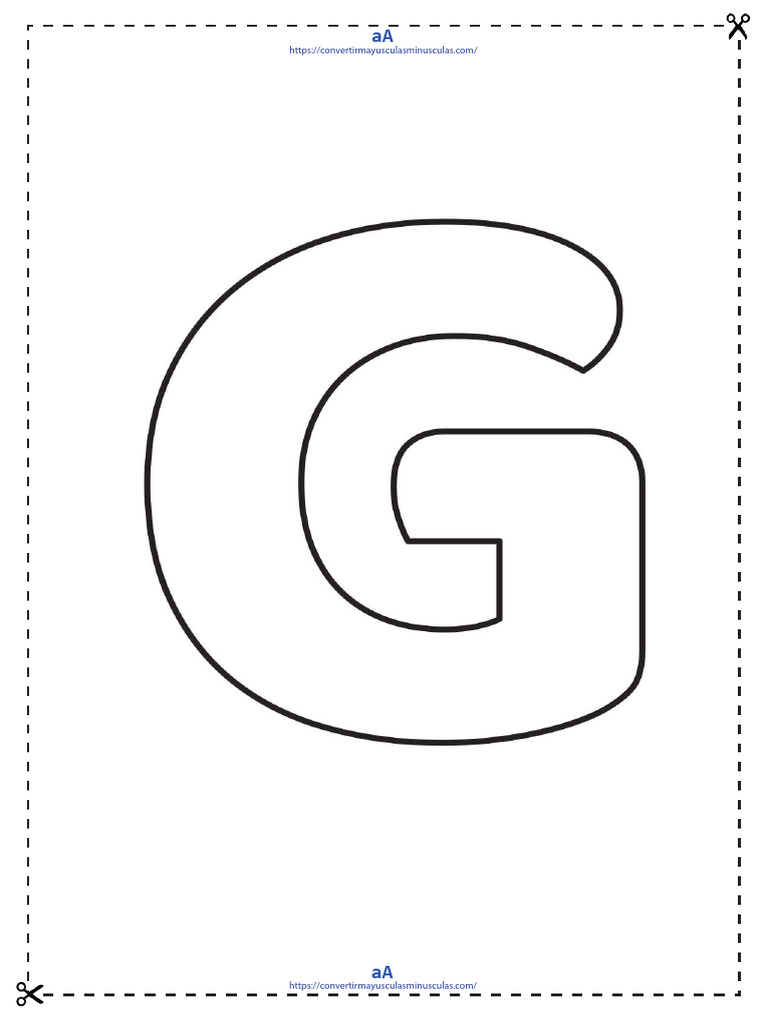 Letra G Mayuscula para Imprimir Estilo Globo Compressed | PDF