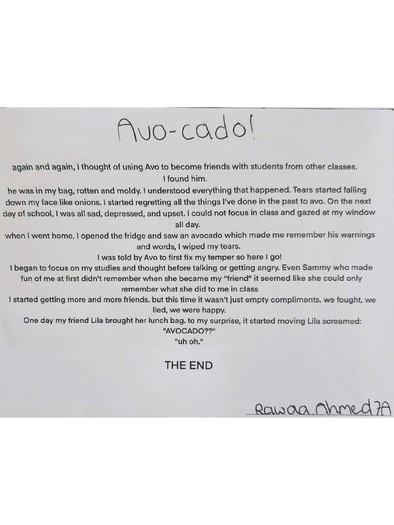 Grade 7 Writing Samples | PDF