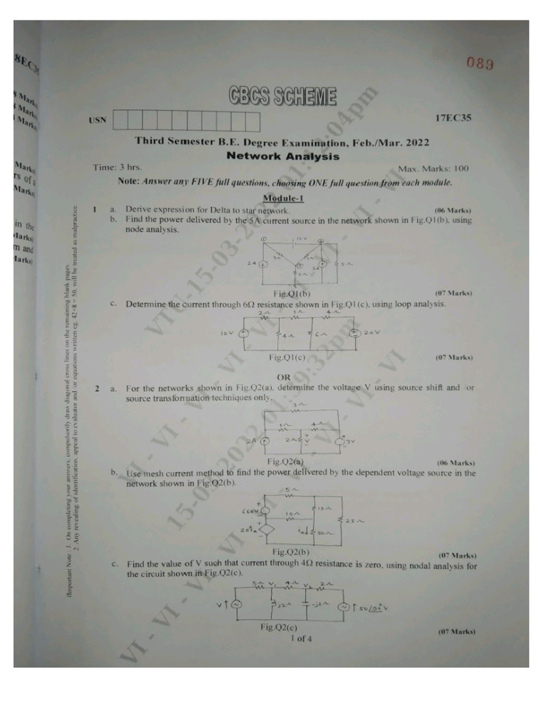 NA Question Paper | PDF