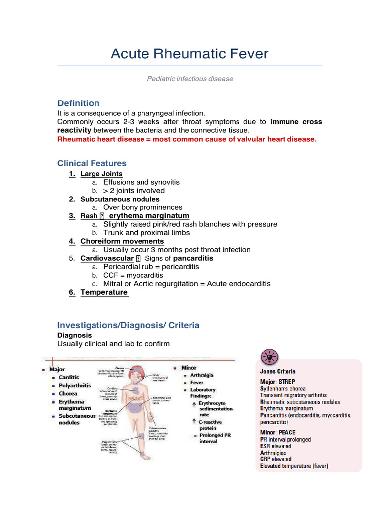 Acute Rheumatic Fever | PDF