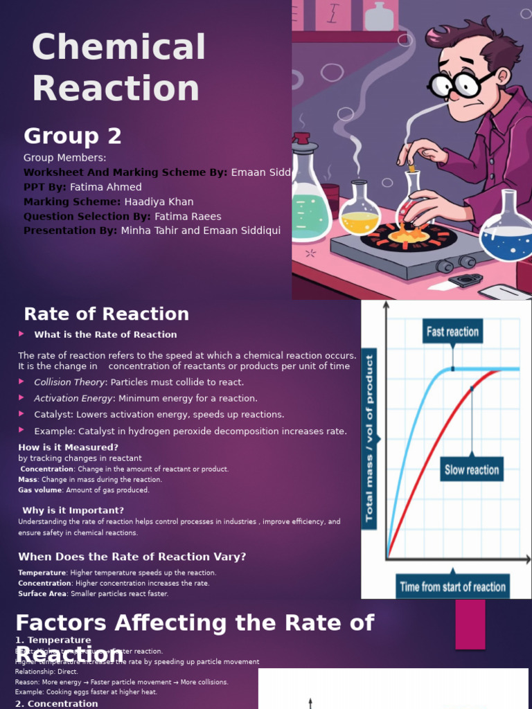 Chemistry Presentation Group 2 | PDF | Reaction Rate | Chemical Reactions