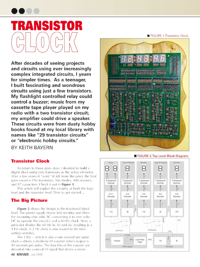 Transistor Clock | PDF