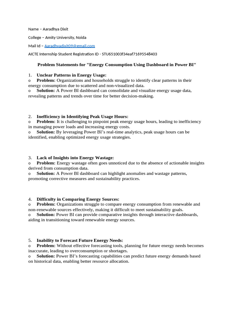 Power BI Dashboard for Energy Insights | PDF | Energy Conservation ...