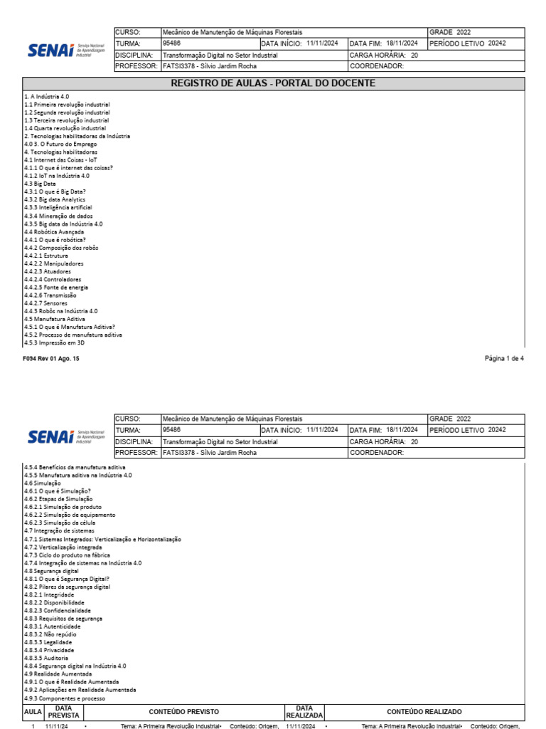 F094 - Transformação Digital no Setor Industrial | PDF | Internet das ...