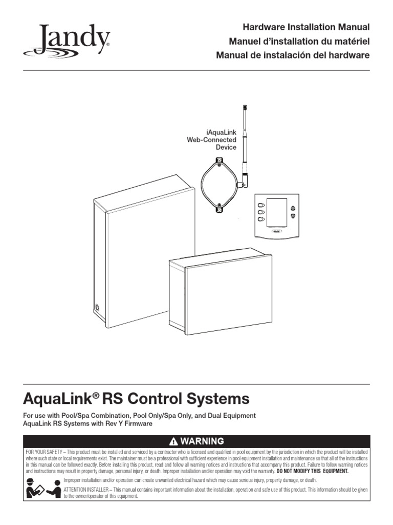 Jandy Aqualink RS Iaqualink Hardware Installation Manual 6594.2 | PDF ...