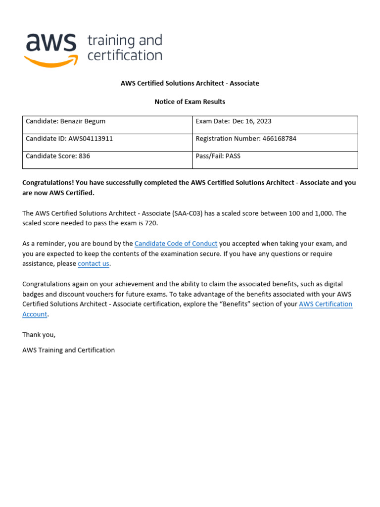 AWS Certified Solutions Architect - Associate | PDF | Information ...