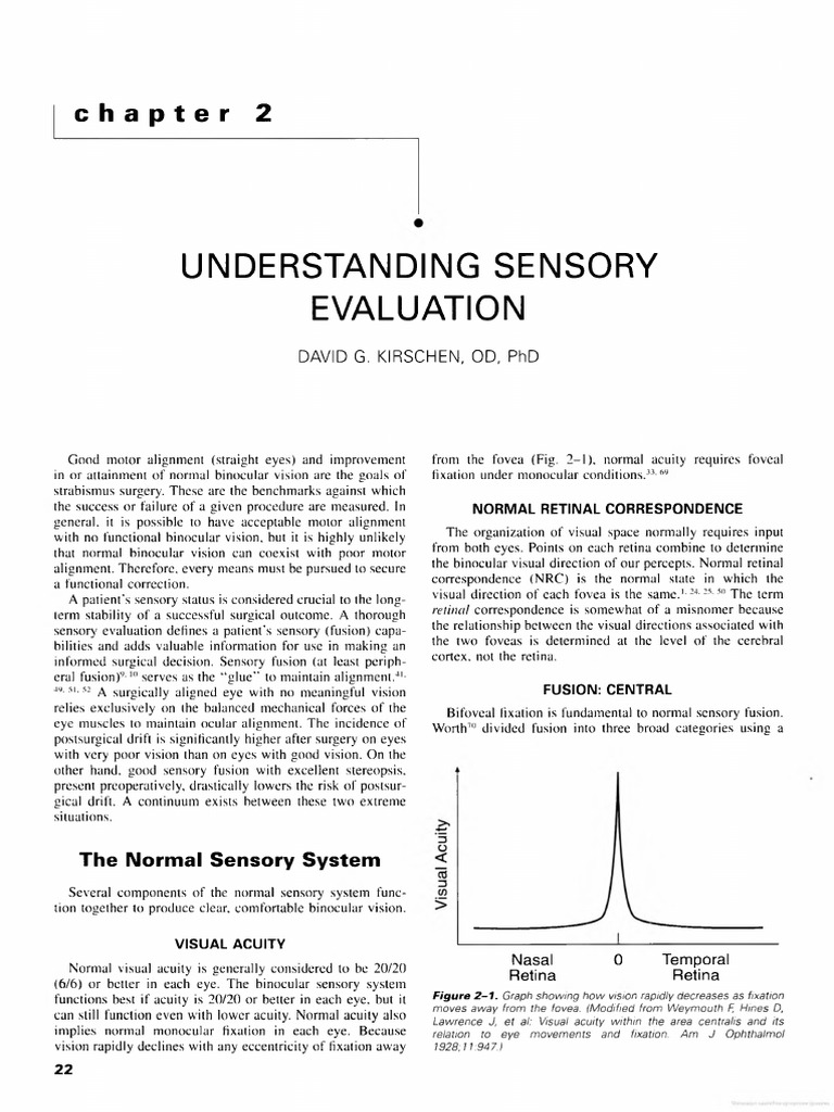 Cap 2 Sensory evaluation Rosembaum | PDF | Visual Acuity | Visual ...