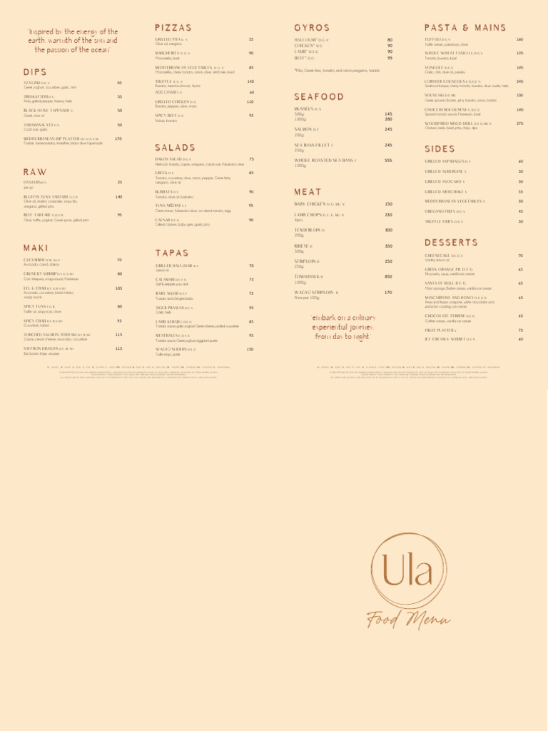 Allergy-Friendly Menu with Prices | PDF | Cuisine | Foods