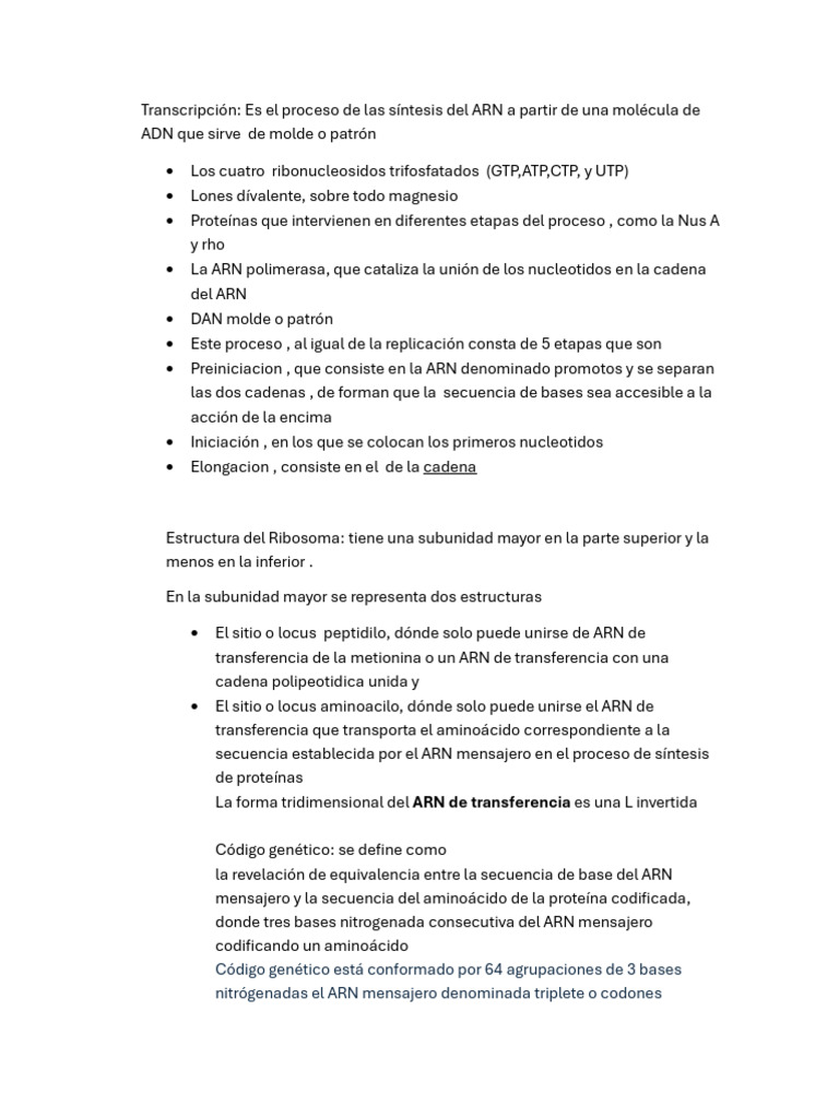 Código Genético Está Conformado Por 64 Agrupaciones de 3 Bases ...